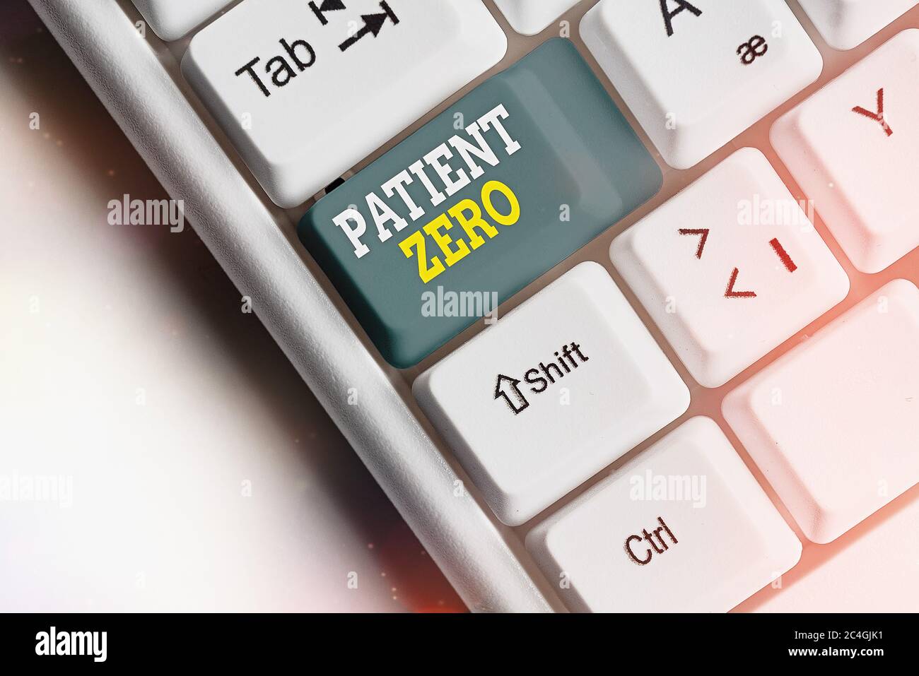 Conceptual hand writing showing Patient Zero. Concept meaning primary ...