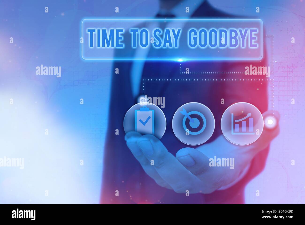 Writing note showing Time To Say Goodbye. Business concept for Farewell ...