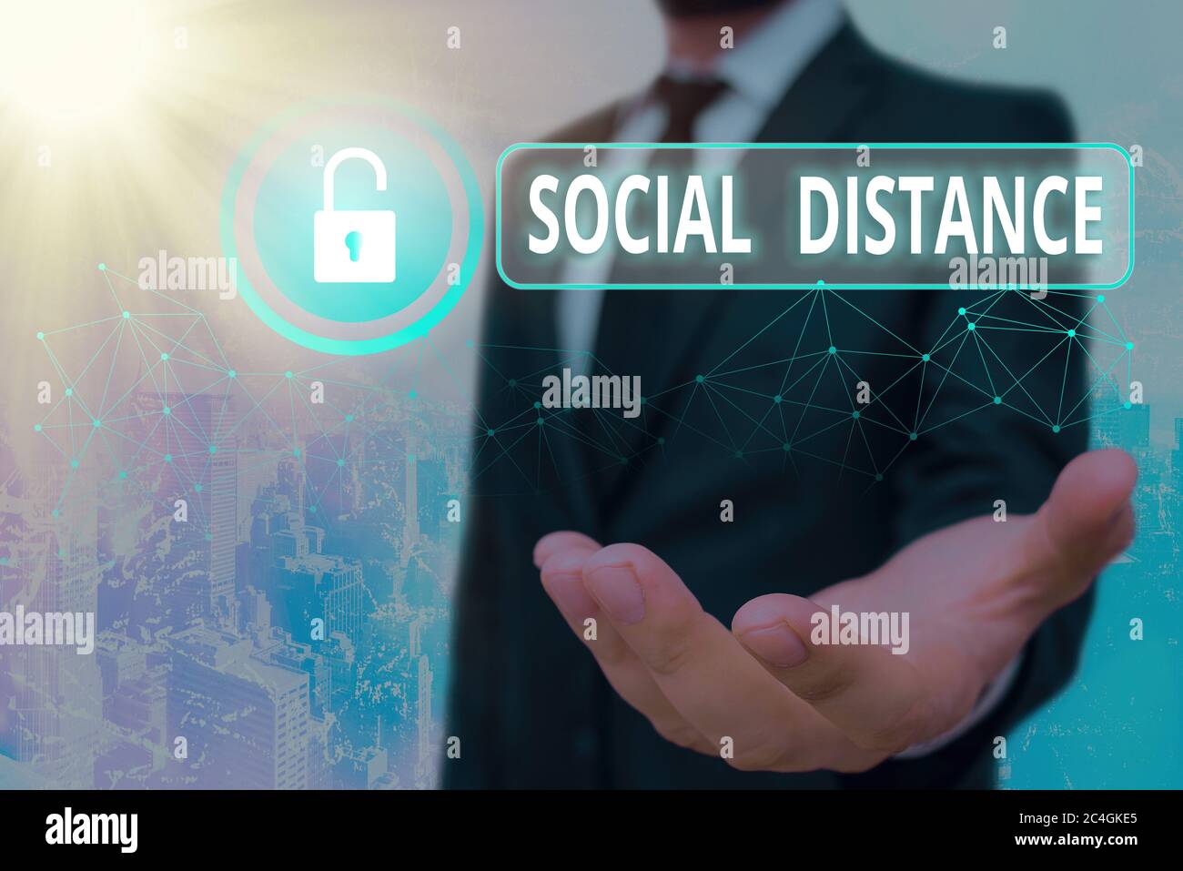 Text sign showing Social Distance. Business photo showcasing degree of ...