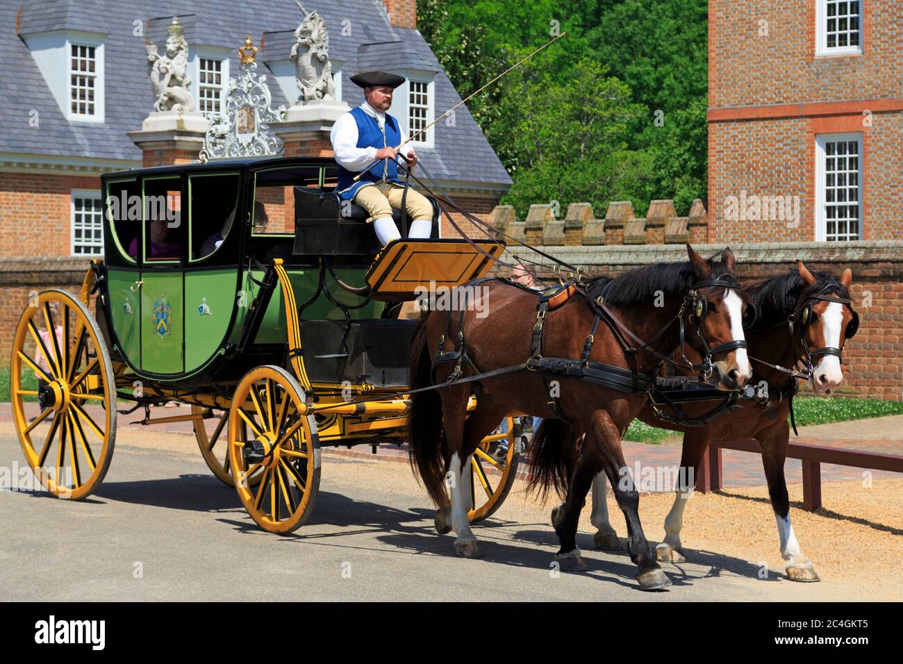 Carriage at the Governors Palace, Colonial Williamsburg, Virginia, USA ...