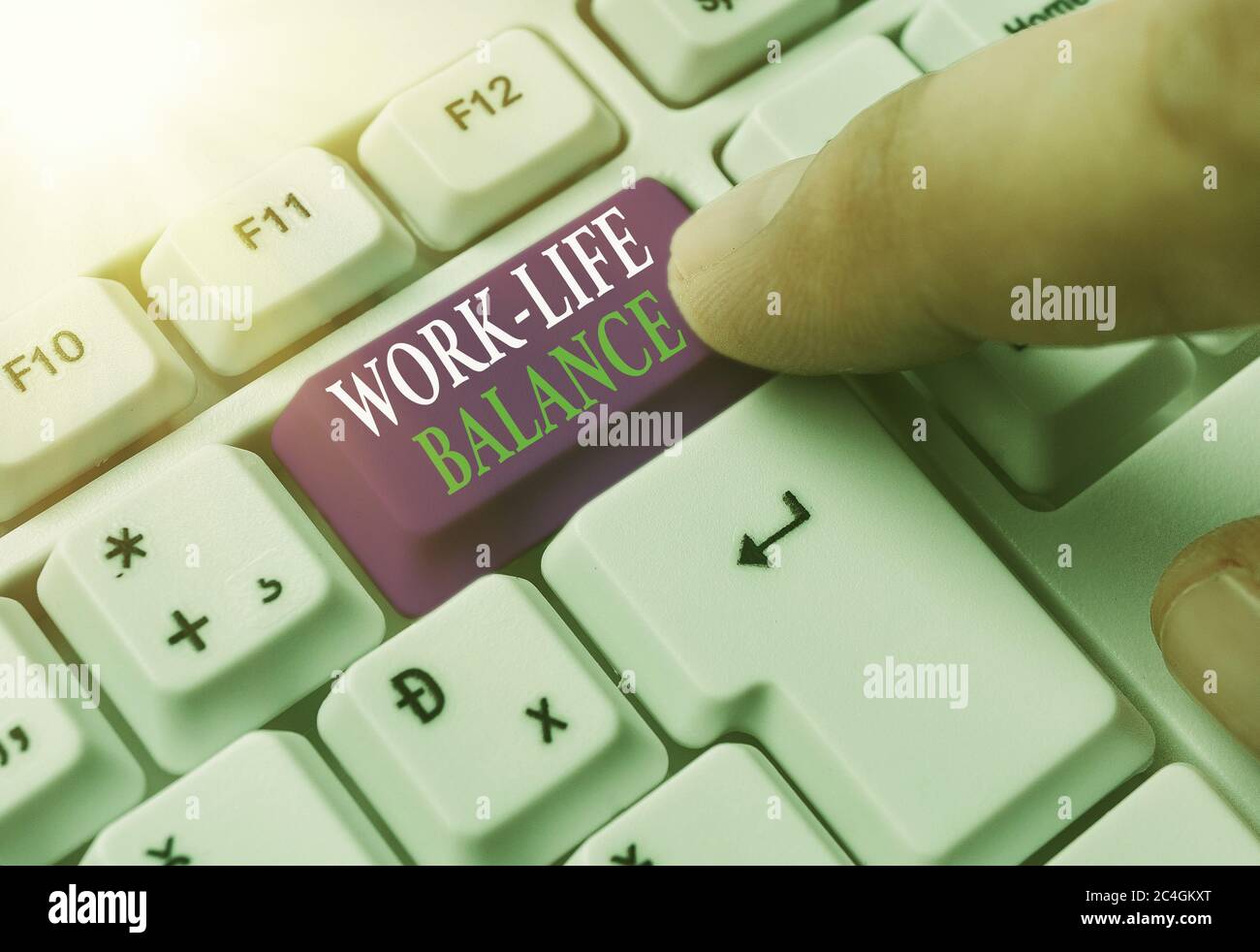 Text sign showing Work life Balance. Business photo text prioritization ...