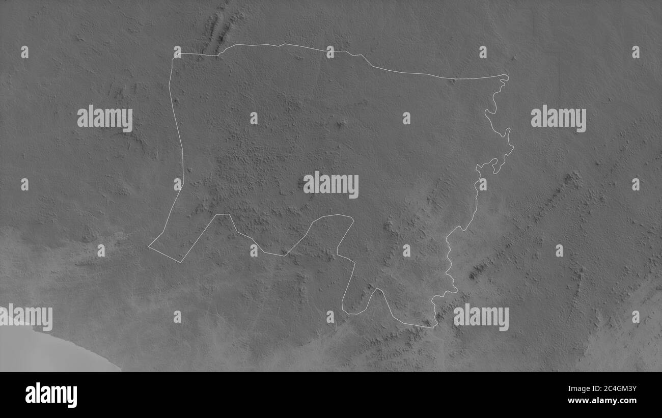 River Gee, county of Liberia. Grayscaled map with lakes and rivers ...