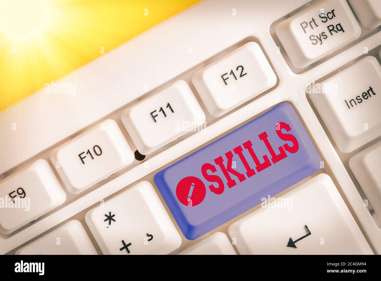 Conceptual hand writing showing Skills. Concept meaning ability to carry task with driven result ...