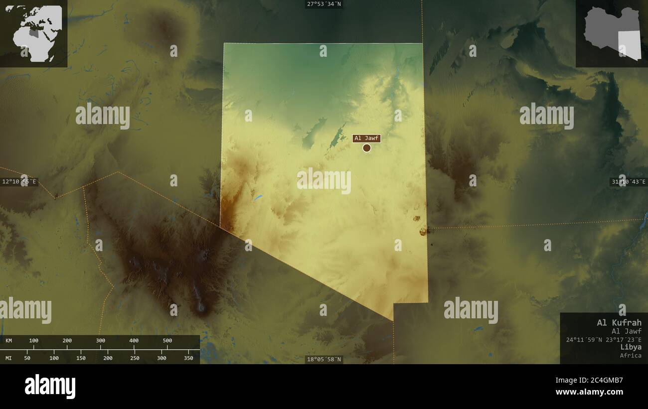 Outline map of al kufrah hi-res stock photography and images - Alamy