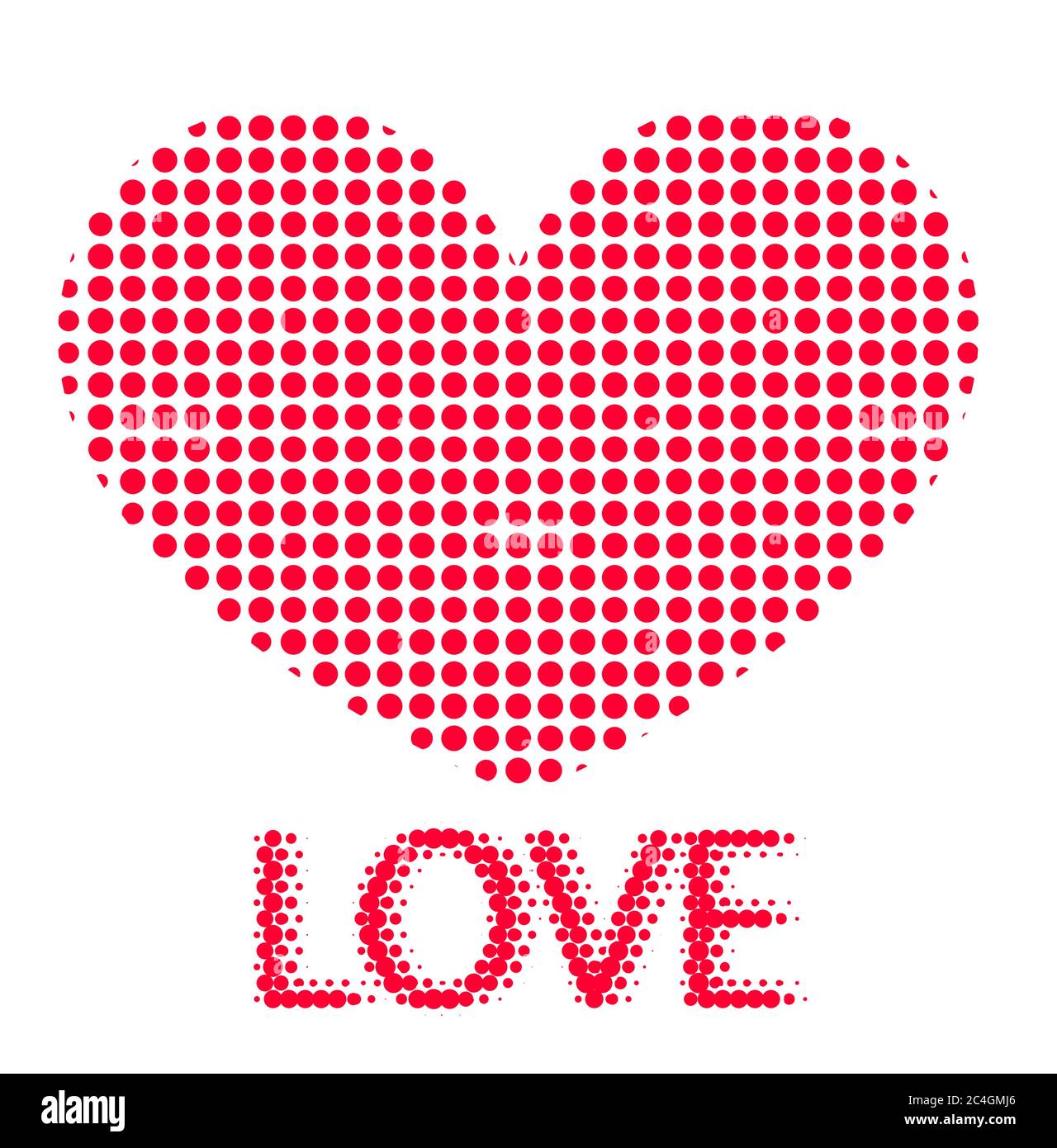 Red Love heart vector halftone pattern Stock Vector Image & Art - Alamy
