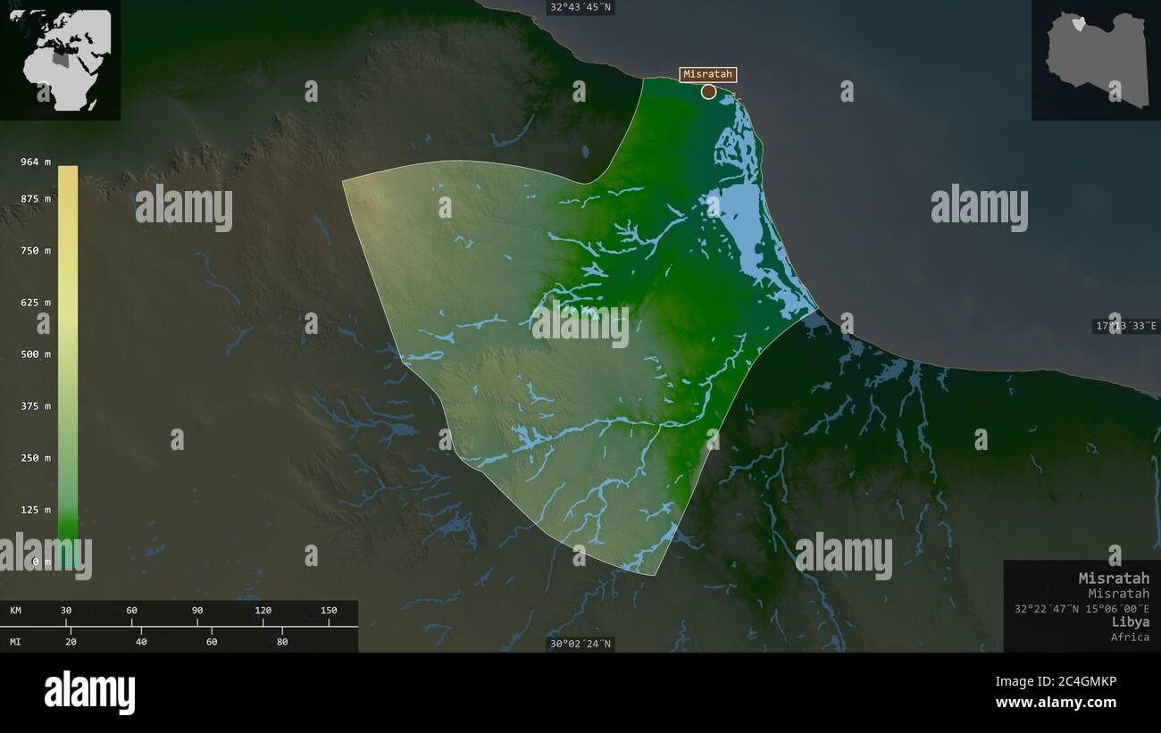 Misratah outline map hi-res stock photography and images - Alamy