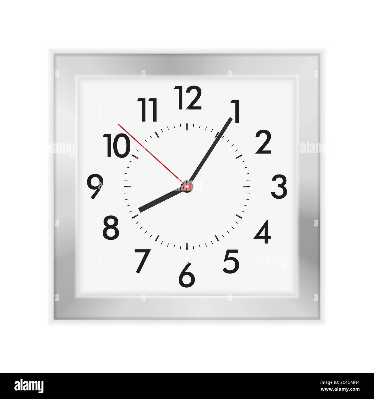Wall clock on a white background. Vector illustration Stock Photo - Alamy