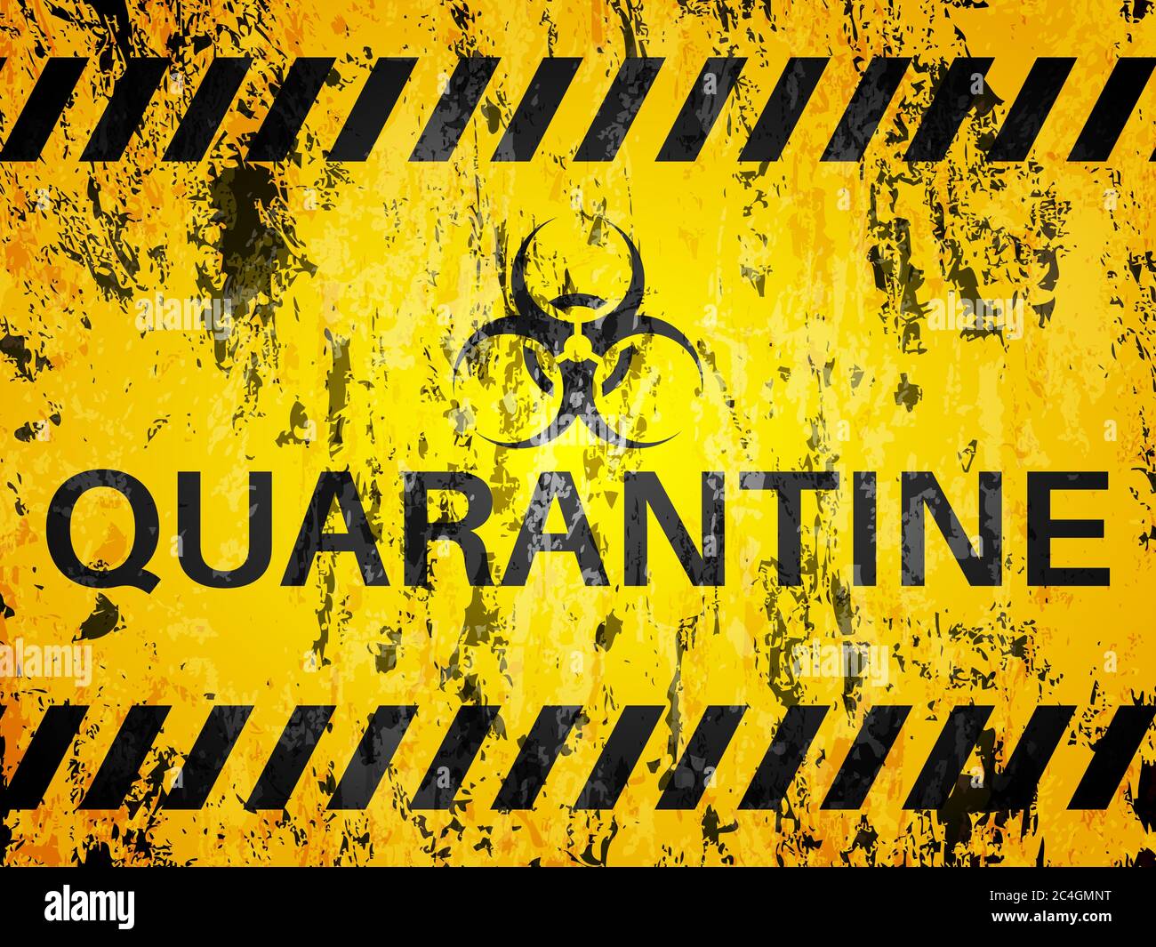Grunge quarantine textured background. Vector illustration Stock Photo ...