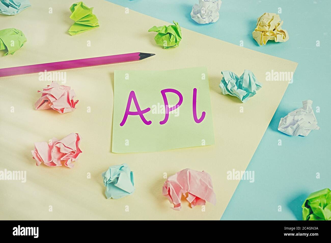 Word writing text Api. Business photo showcasing set of routines, protocols, and tools for ...