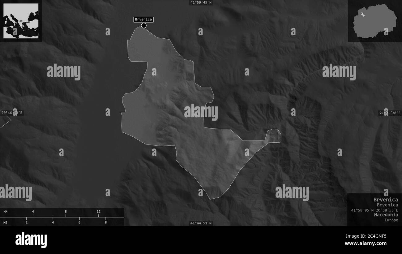 Brvenica outline map Black and White Stock Photos & Images - Alamy