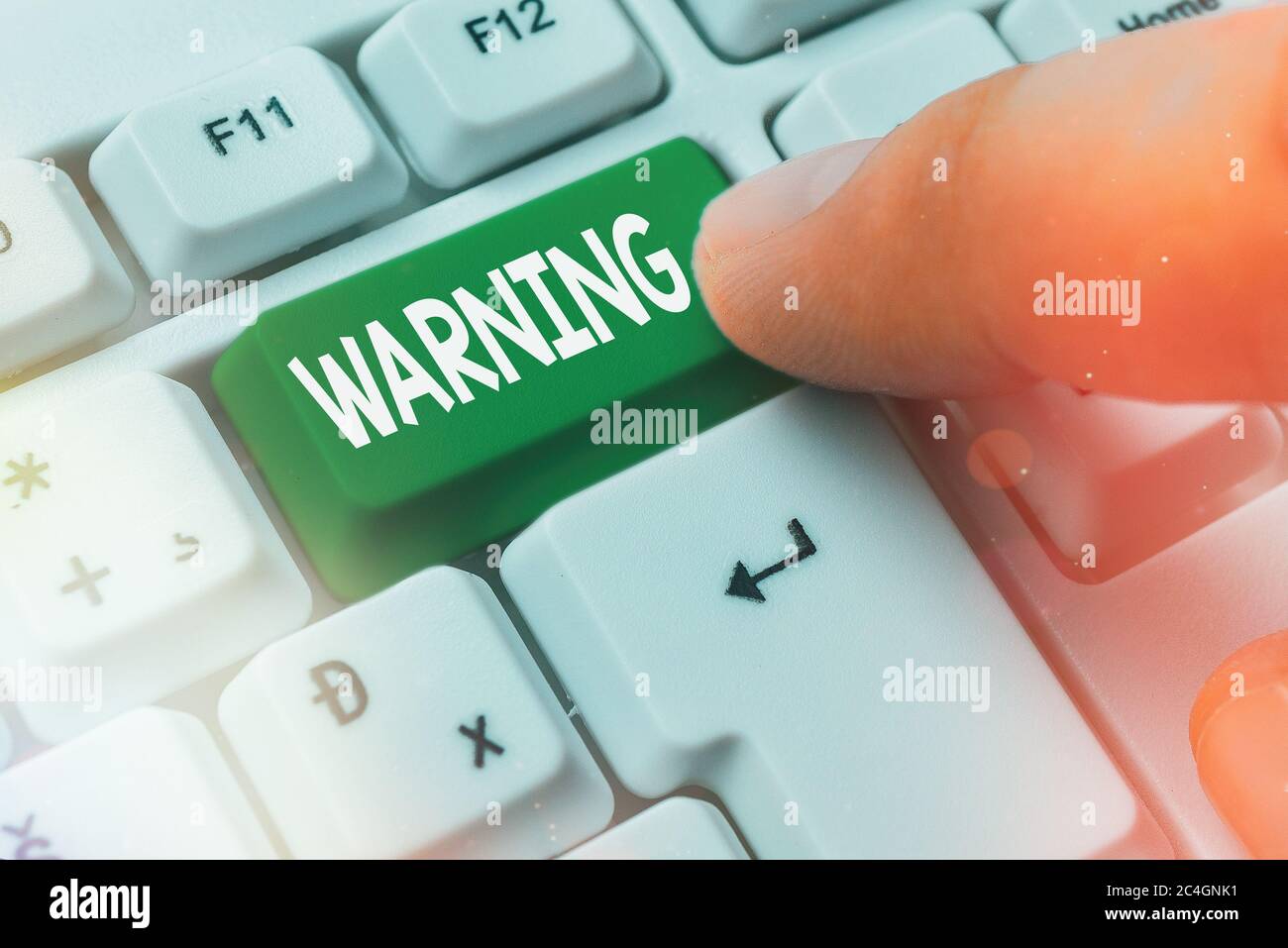 Text Sign Showing Warning Business Photo Text Statement Or Event That Indicates A Possible Or