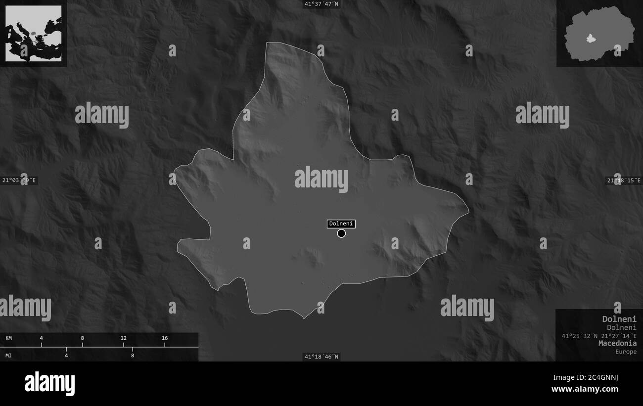 Dolneni outline map Black and White Stock Photos & Images - Alamy