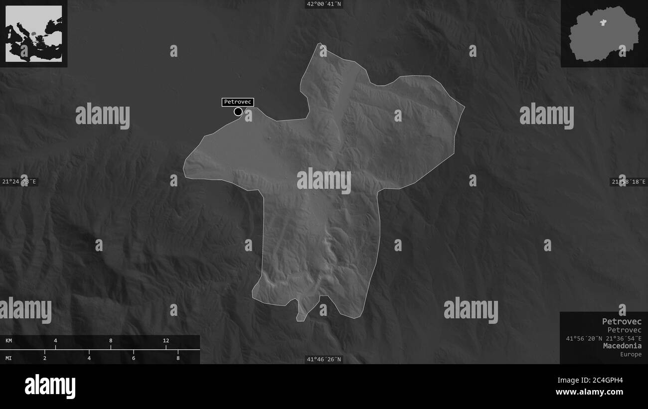 Petrovec outline map Black and White Stock Photos & Images - Alamy