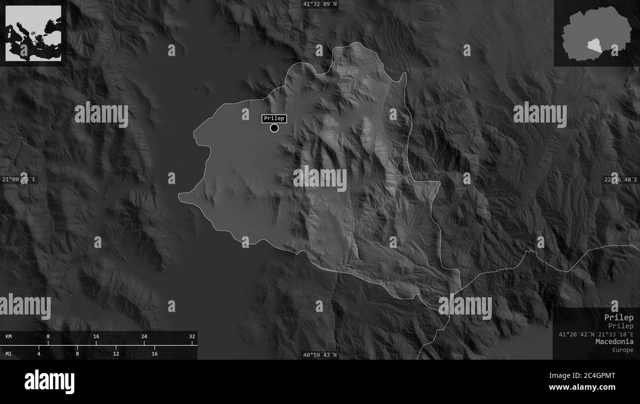 Prilep outline map Black and White Stock Photos & Images - Alamy