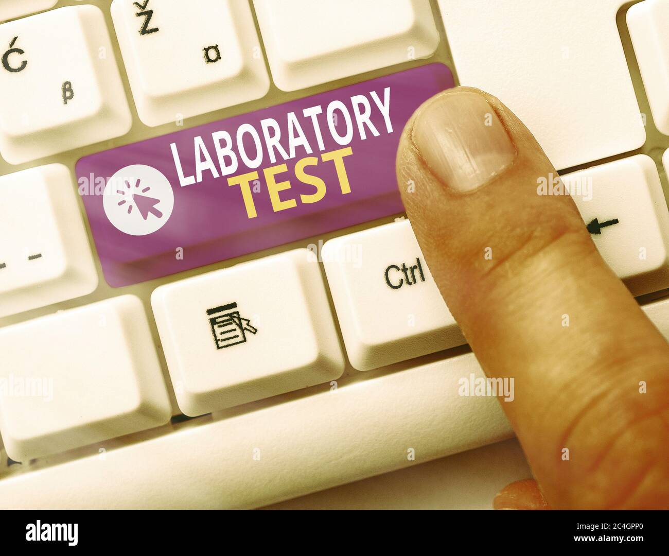Conceptual hand writing showing Laboratory Test. Concept meaning ...