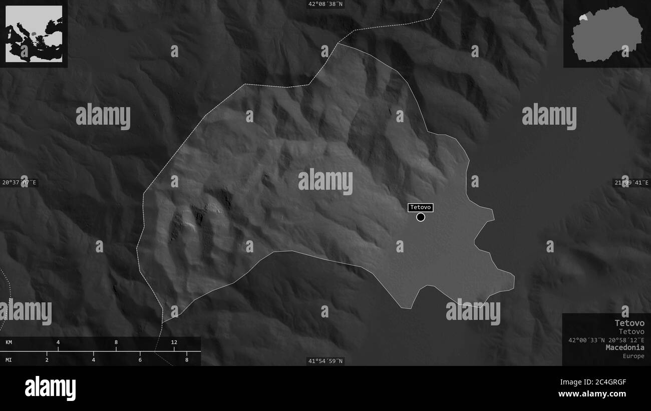 Map of tetovo Black and White Stock Photos & Images - Alamy