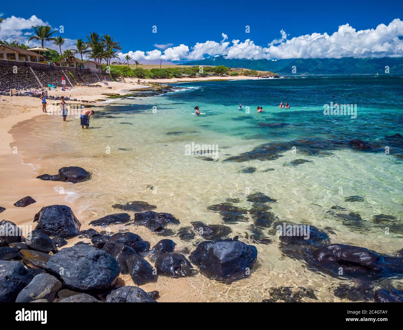Ho'okipa Beach Park in Maui Hawaii, windsurfing site, big waves and big ...