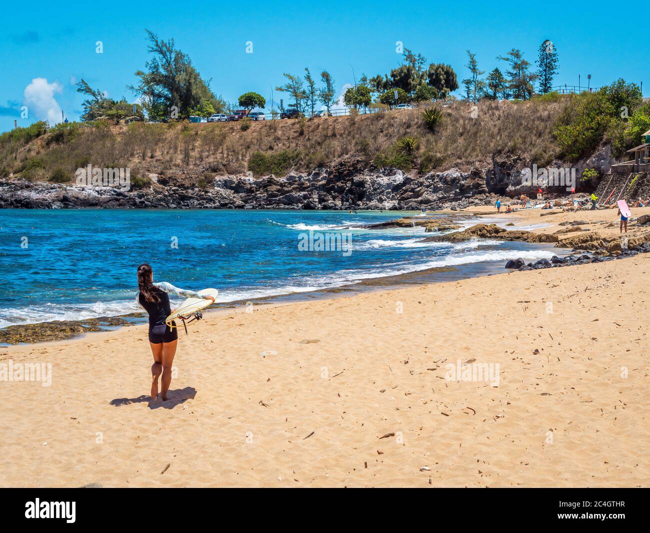Ho'okipa Beach Park in Maui Hawaii, windsurfing site, big waves and big ...