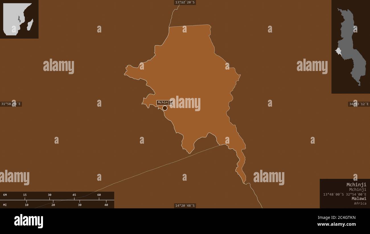 Mchinji outline map hi-res stock photography and images - Alamy
