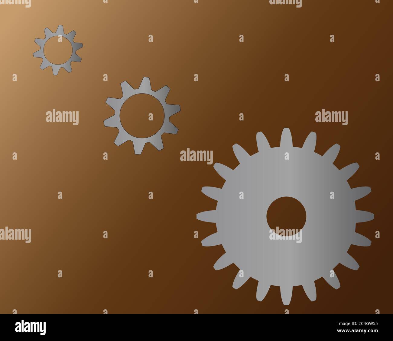 Vector illustration of metal steel cogwheels set Stock Vector Image ...