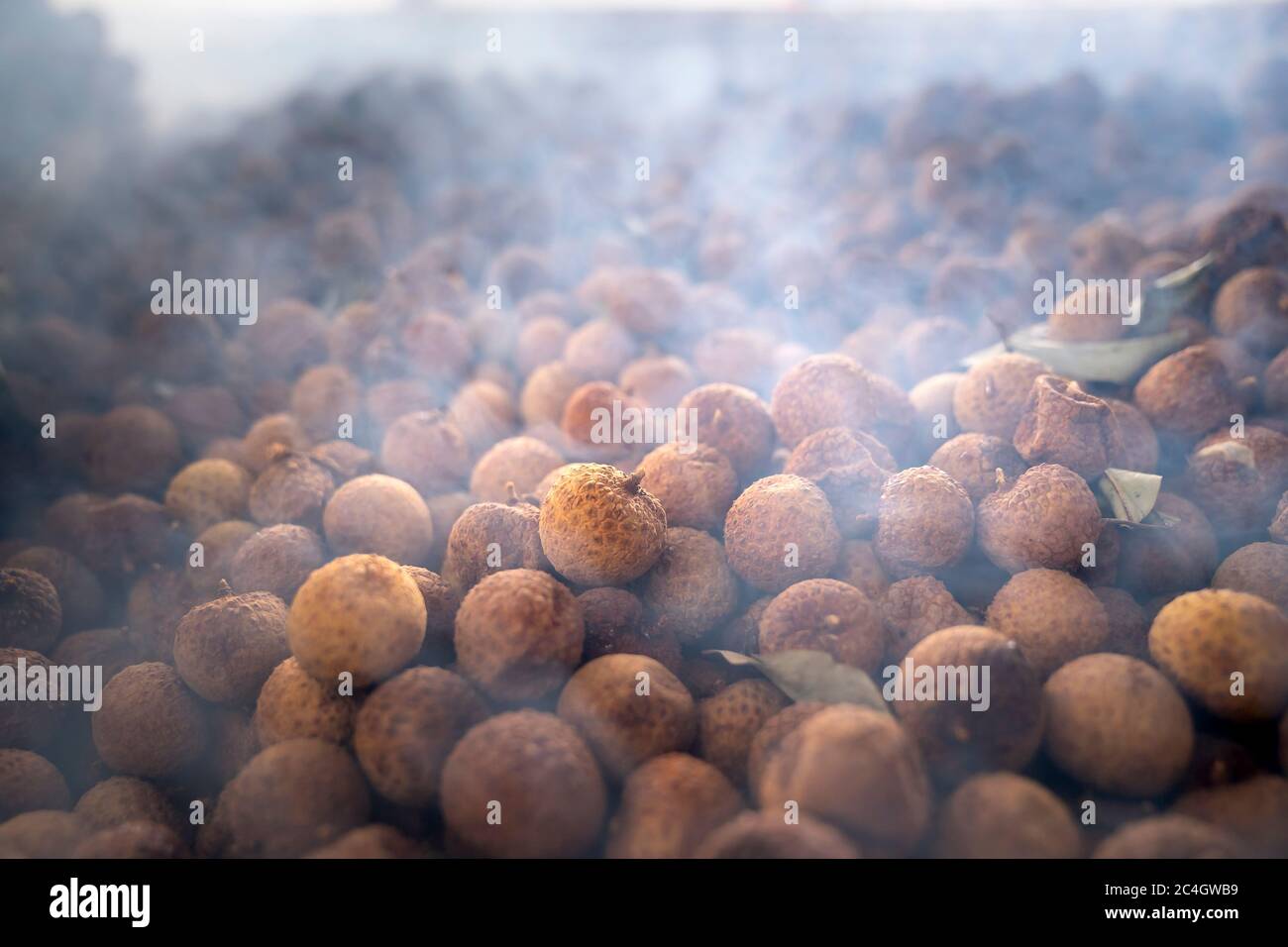Farmers dry lychee after harvesting in Luc Ngan District, Bac Giang ...