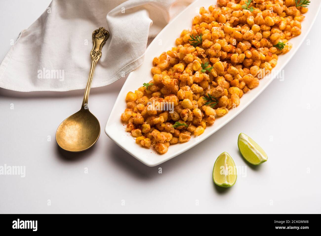 Crispy Fried Corn is a Chatpata starter snack from India, served in a ...