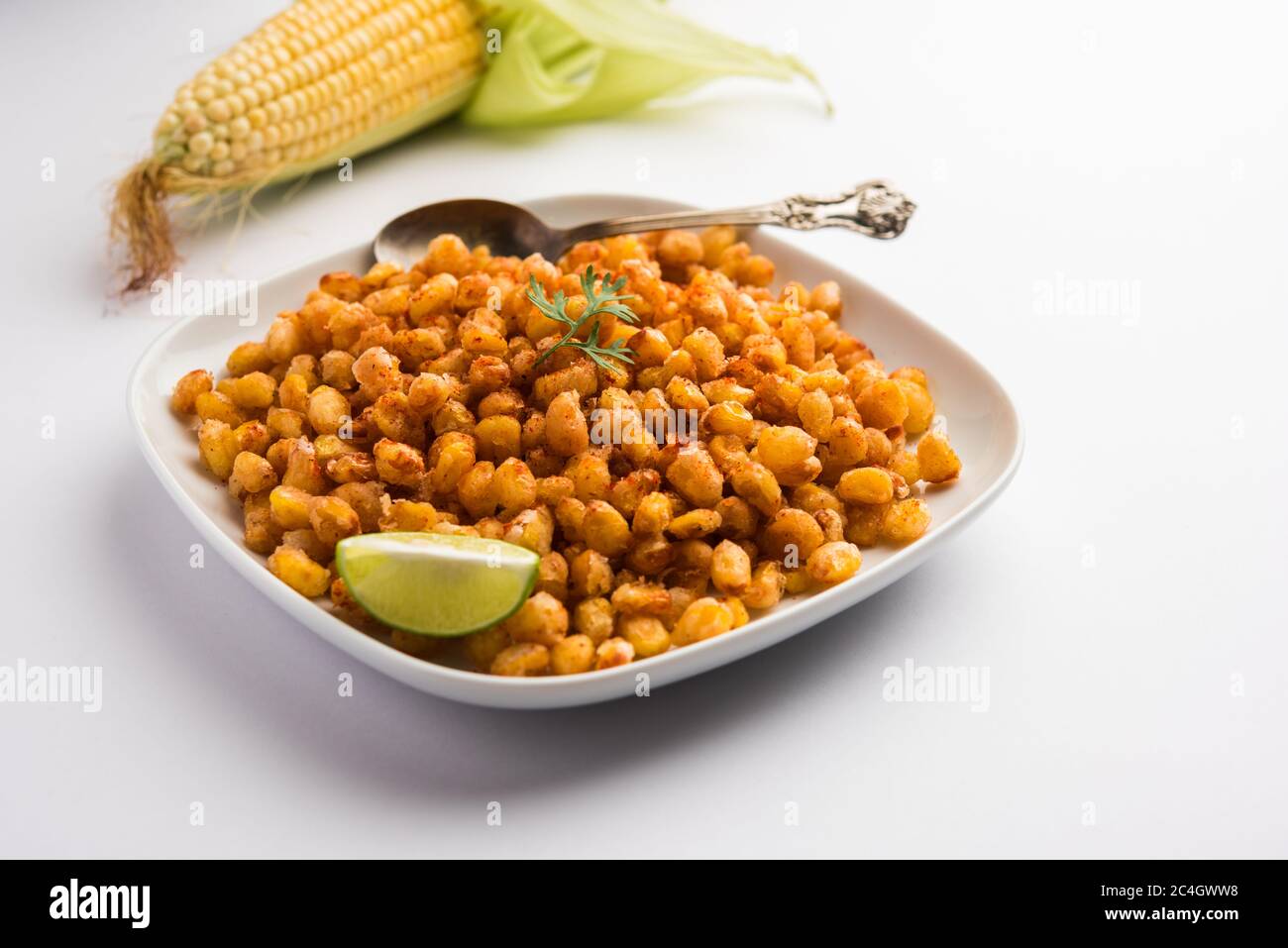 Crispy Fried Corn is a Chatpata starter snack from India, served in a ...