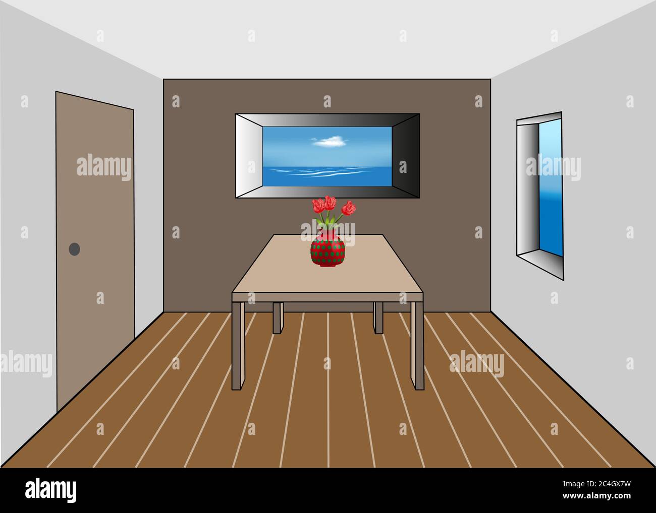 Perspective interior view Stock Vector Images - Alamy