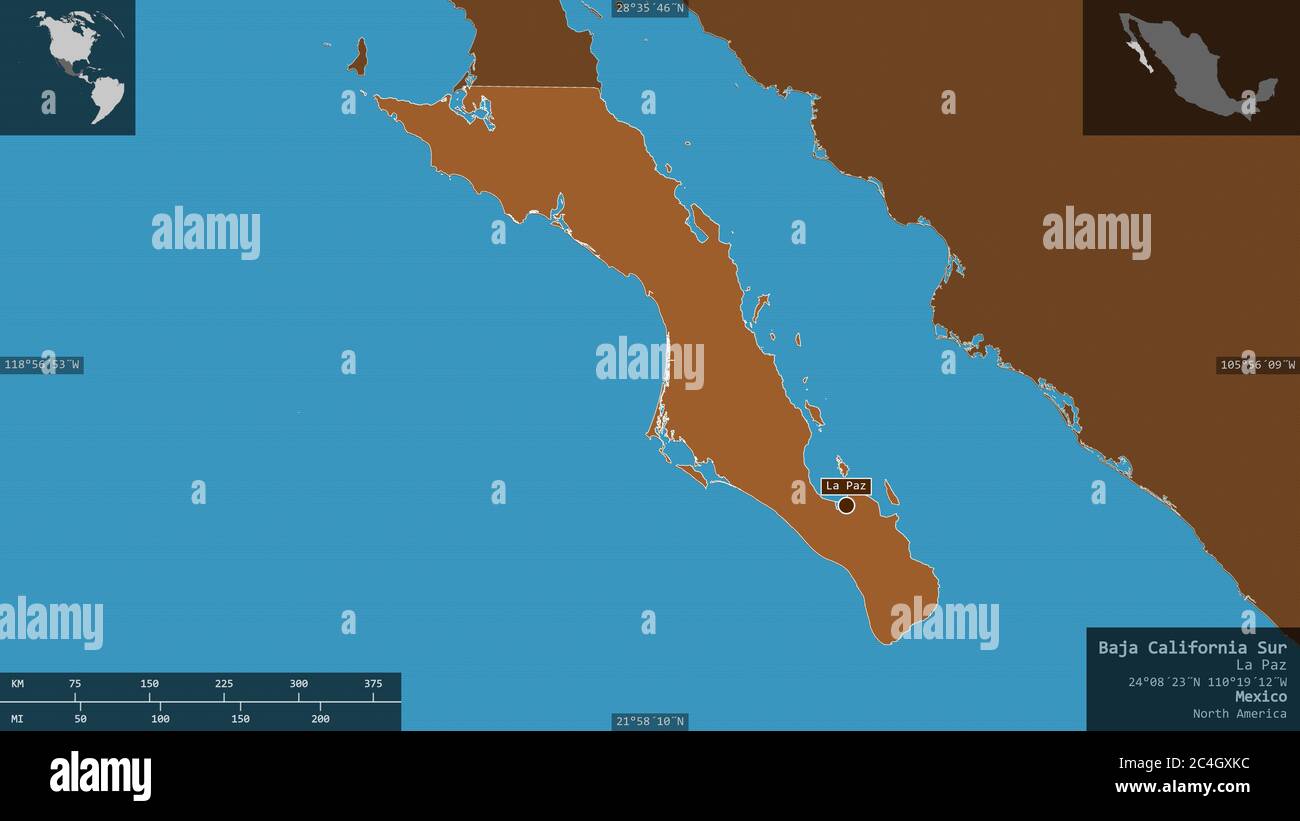 Baja california sur outline hi-res stock photography and images - Alamy