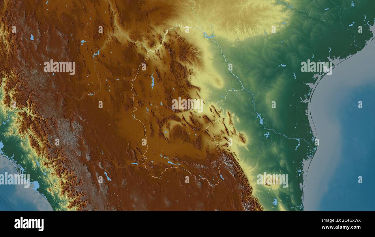 Mexico state coahuila relief map hi-res stock photography and images ...