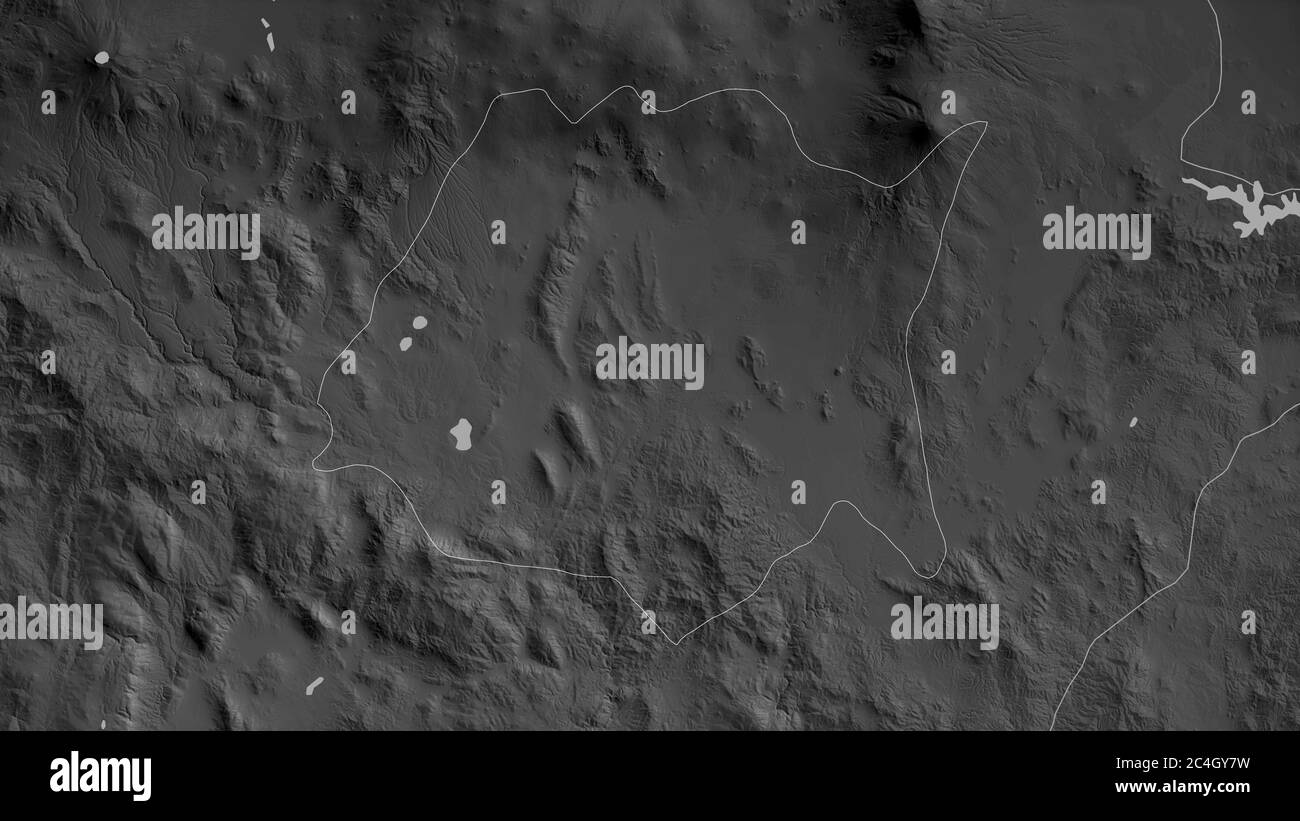 Morelos, state of Mexico. Grayscaled map with lakes and rivers. Shape ...