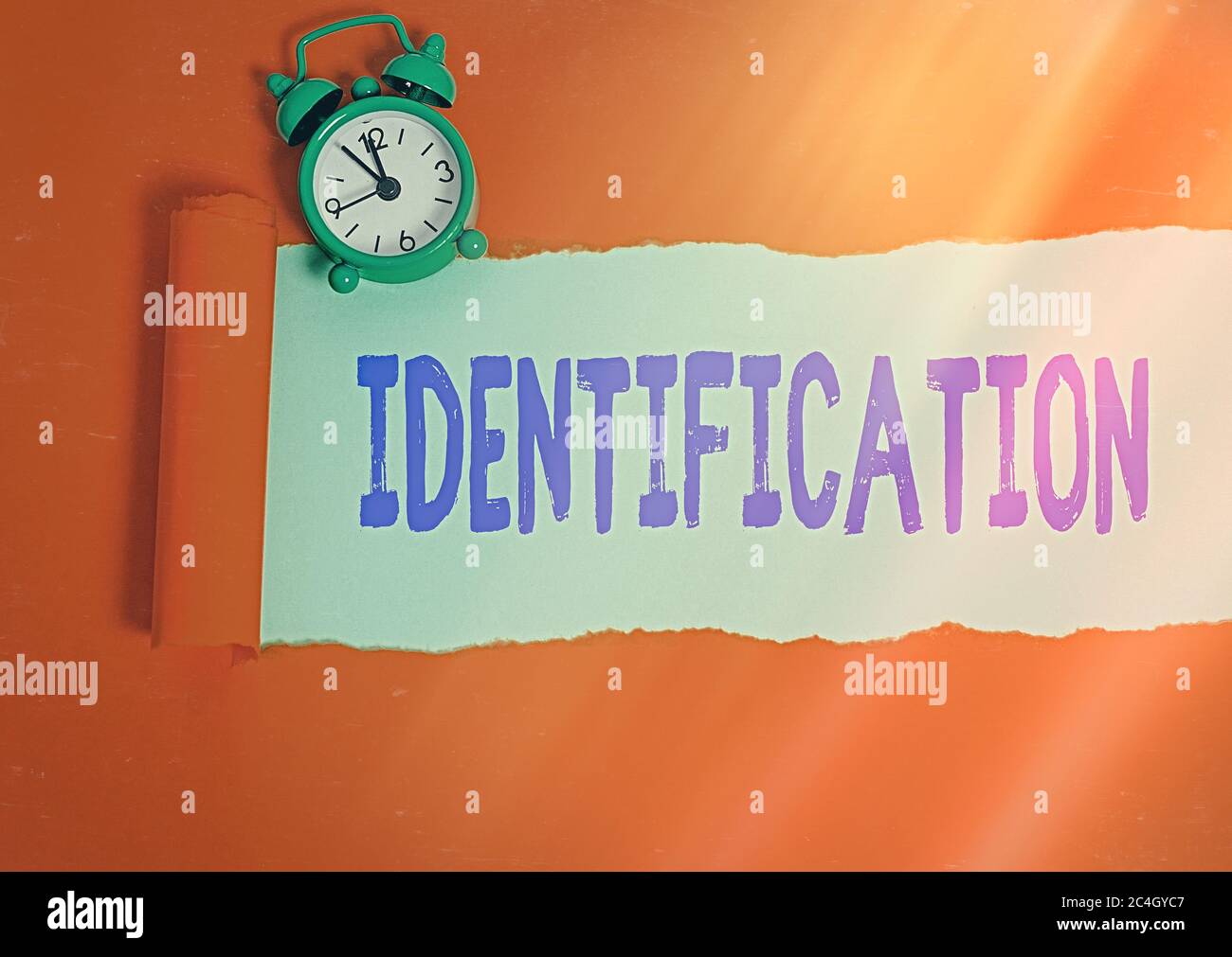 Text sign showing Identification. Business photo text an action or ...