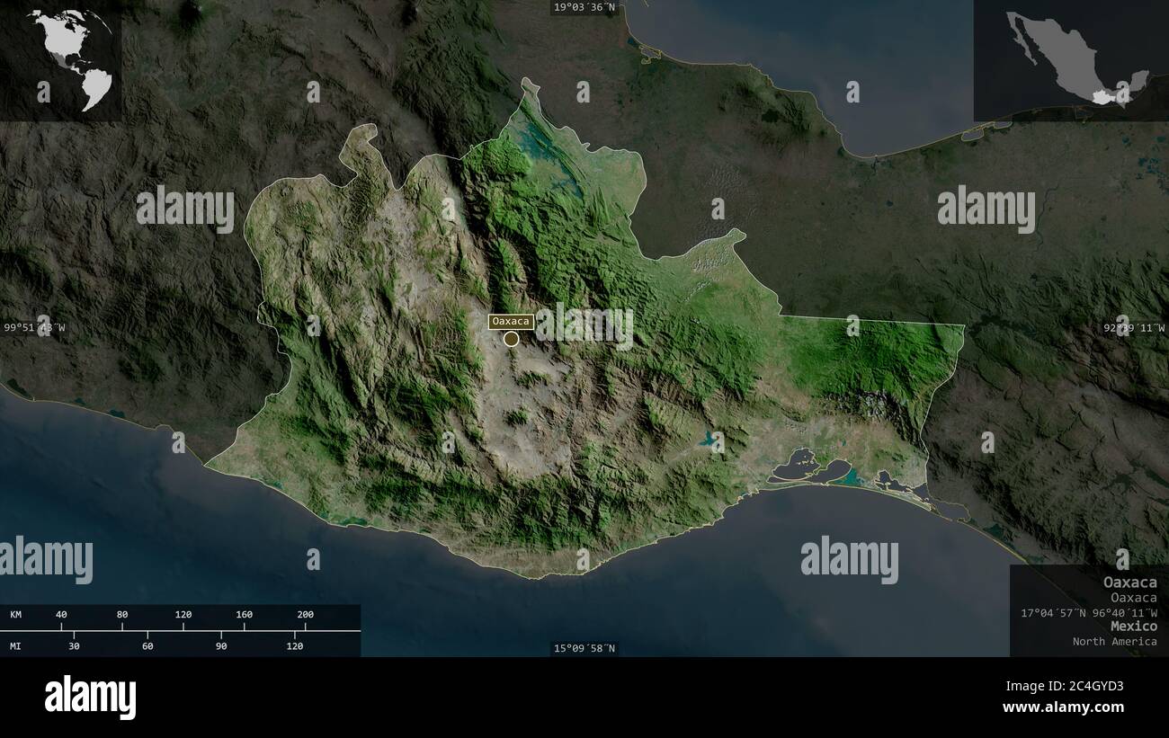 Oaxaca outline map hi-res stock photography and images - Alamy