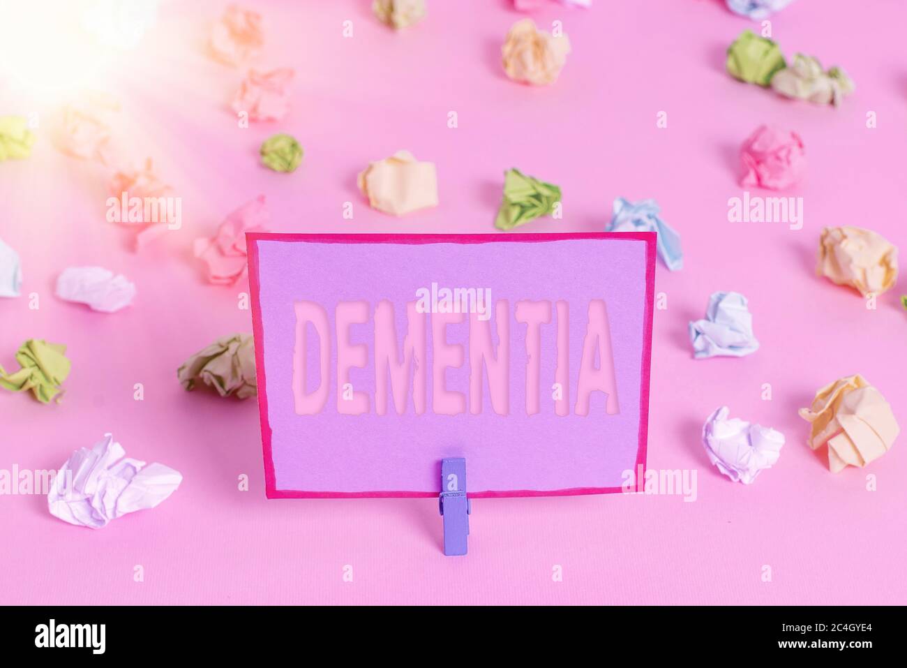 Writing note showing Dementia. Business concept for the general word ...