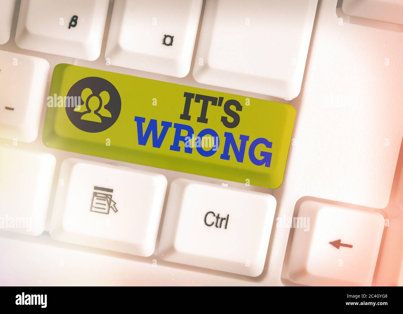 Text sign showing Its Wrong. Business photo showcasing the reaction of ...