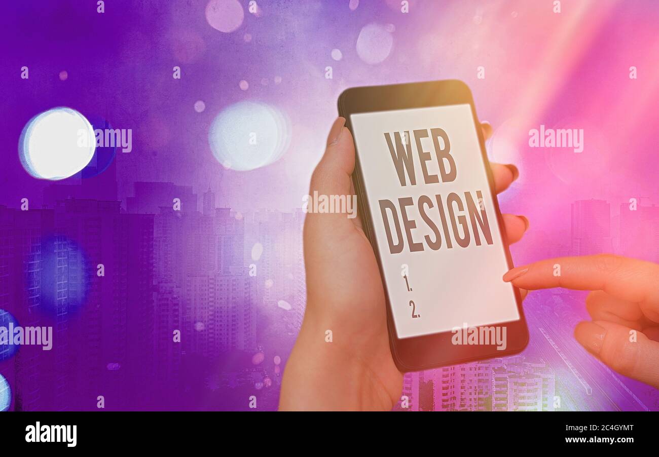 Word writing text Web Design. Business photo showcasing website ...