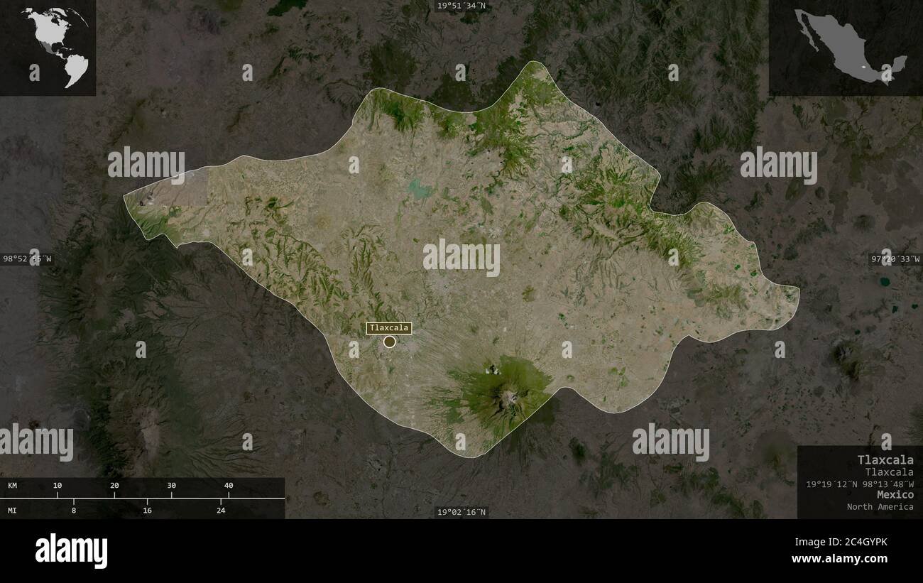 Mapas De Tlaxcala Por Satellite Location Map Of Tlaxcala State Stock
