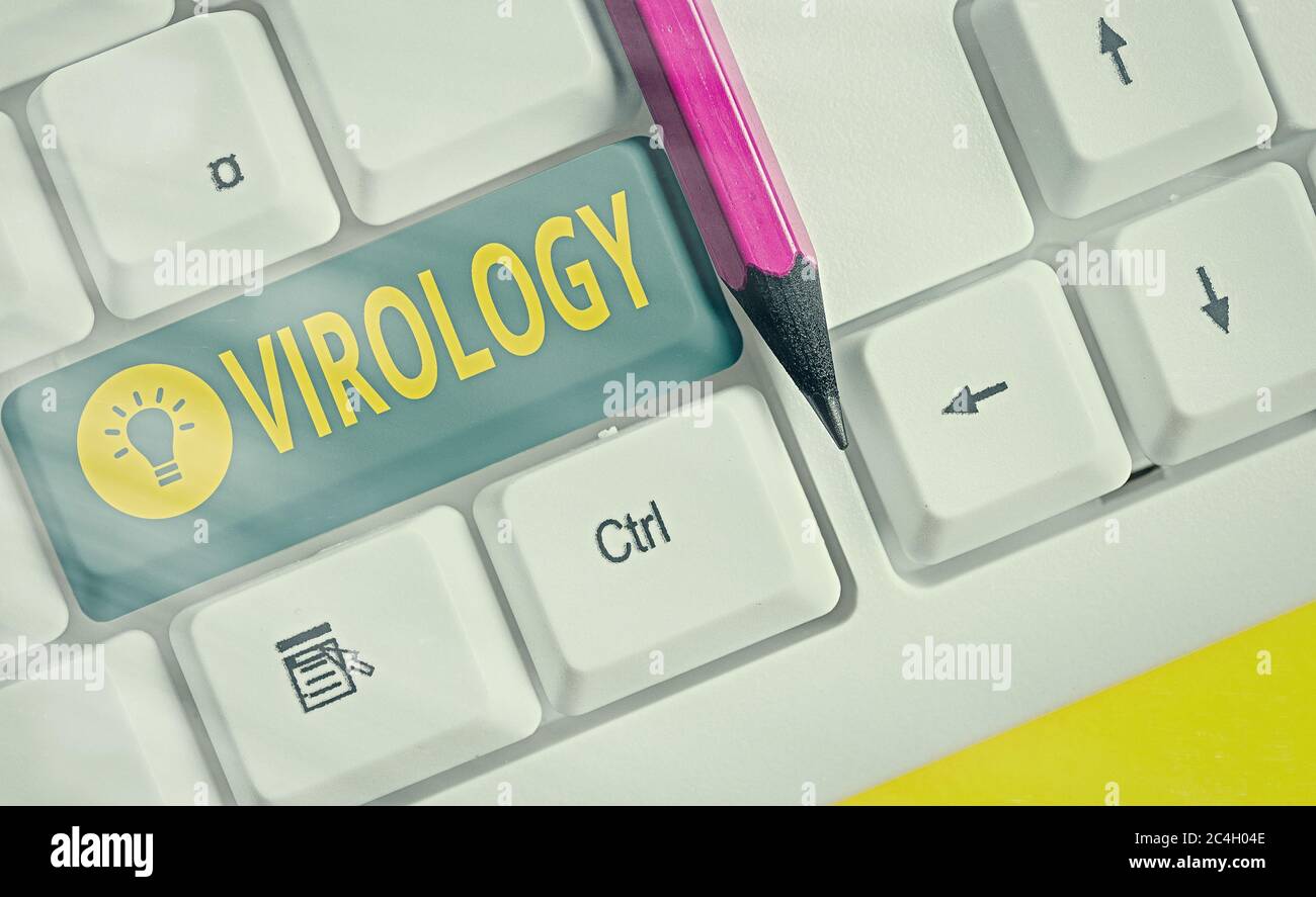 Word writing text Virology. Business photo showcasing branch of science ...