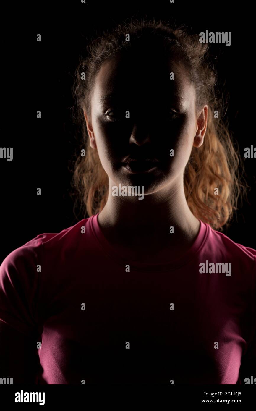 Dramatic Shadow Woman Face High Resolution Stock Photography and Images ...