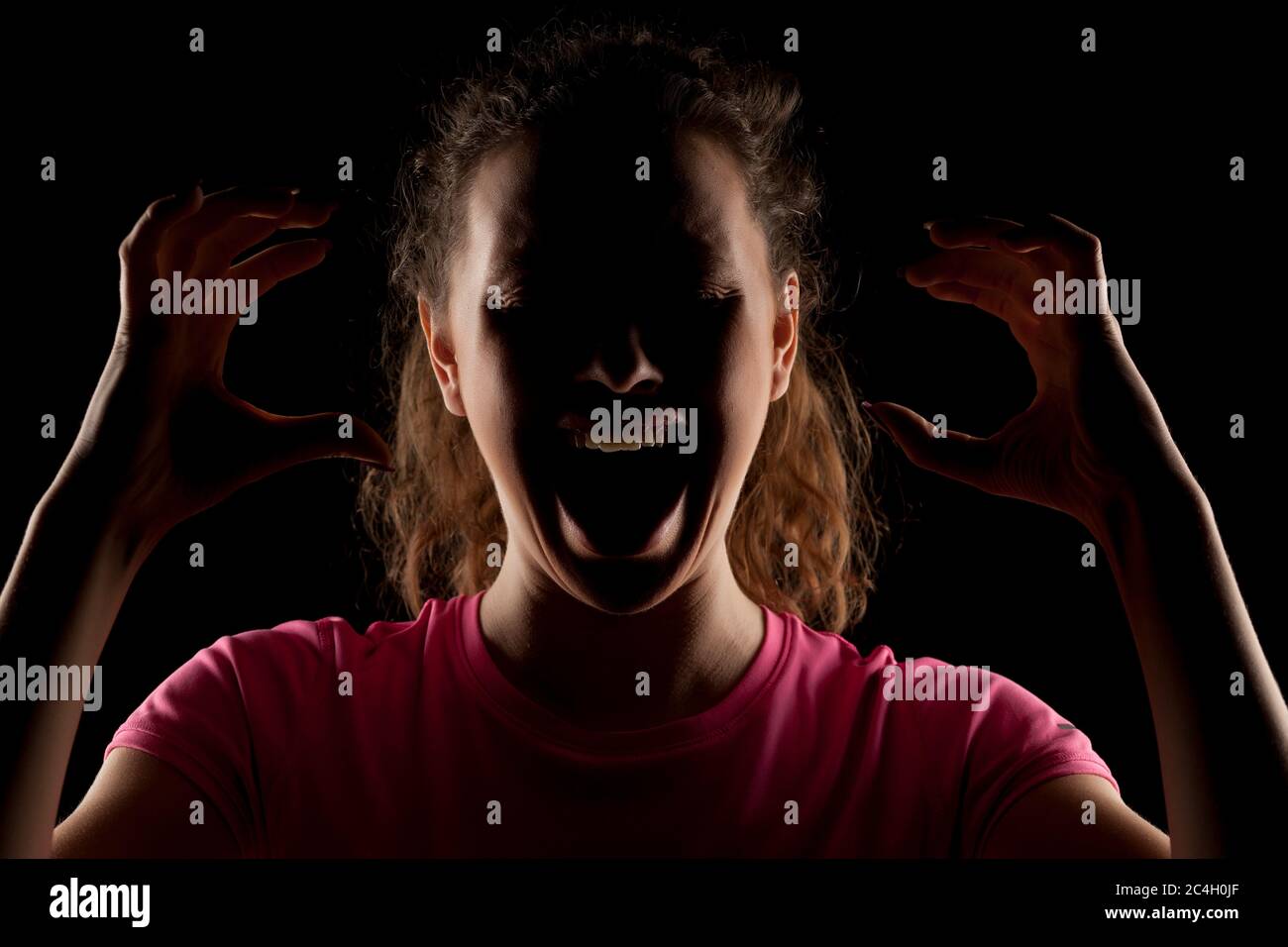 Woman head and shoulders silhouette hi-res stock photography and images ...