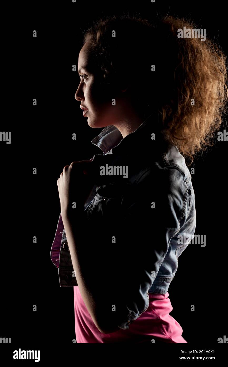 Black woman profile shadow hi-res stock photography and images - Alamy