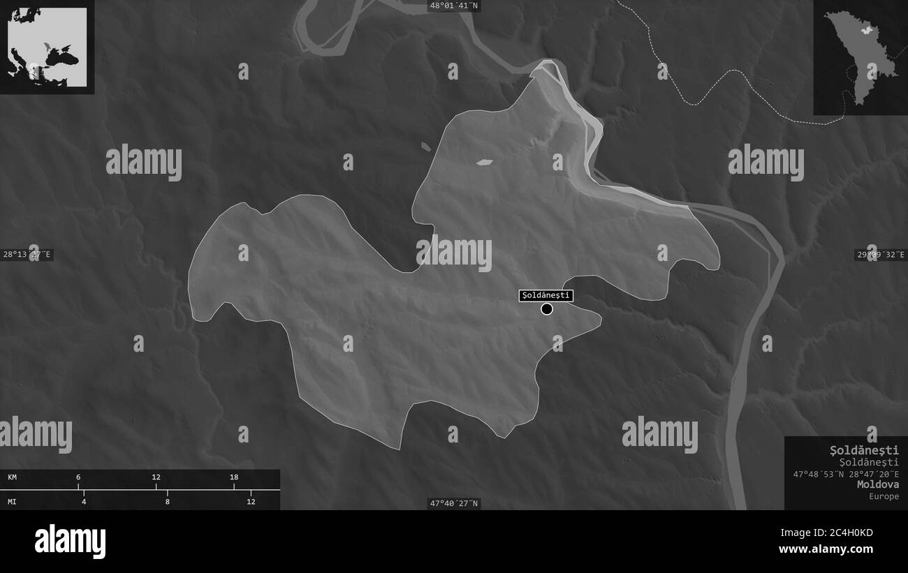 Soldanesti outline map Black and White Stock Photos & Images - Alamy