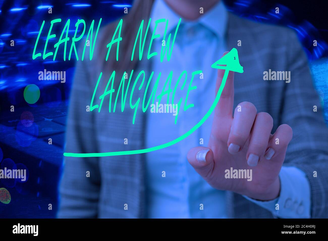 Text sign showing Learn A New Language. Business photo text ability to ...