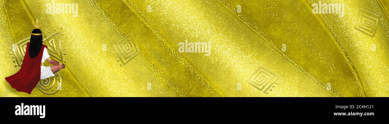 Inca on a gold background. ancient Inca on a gold background Stock ...