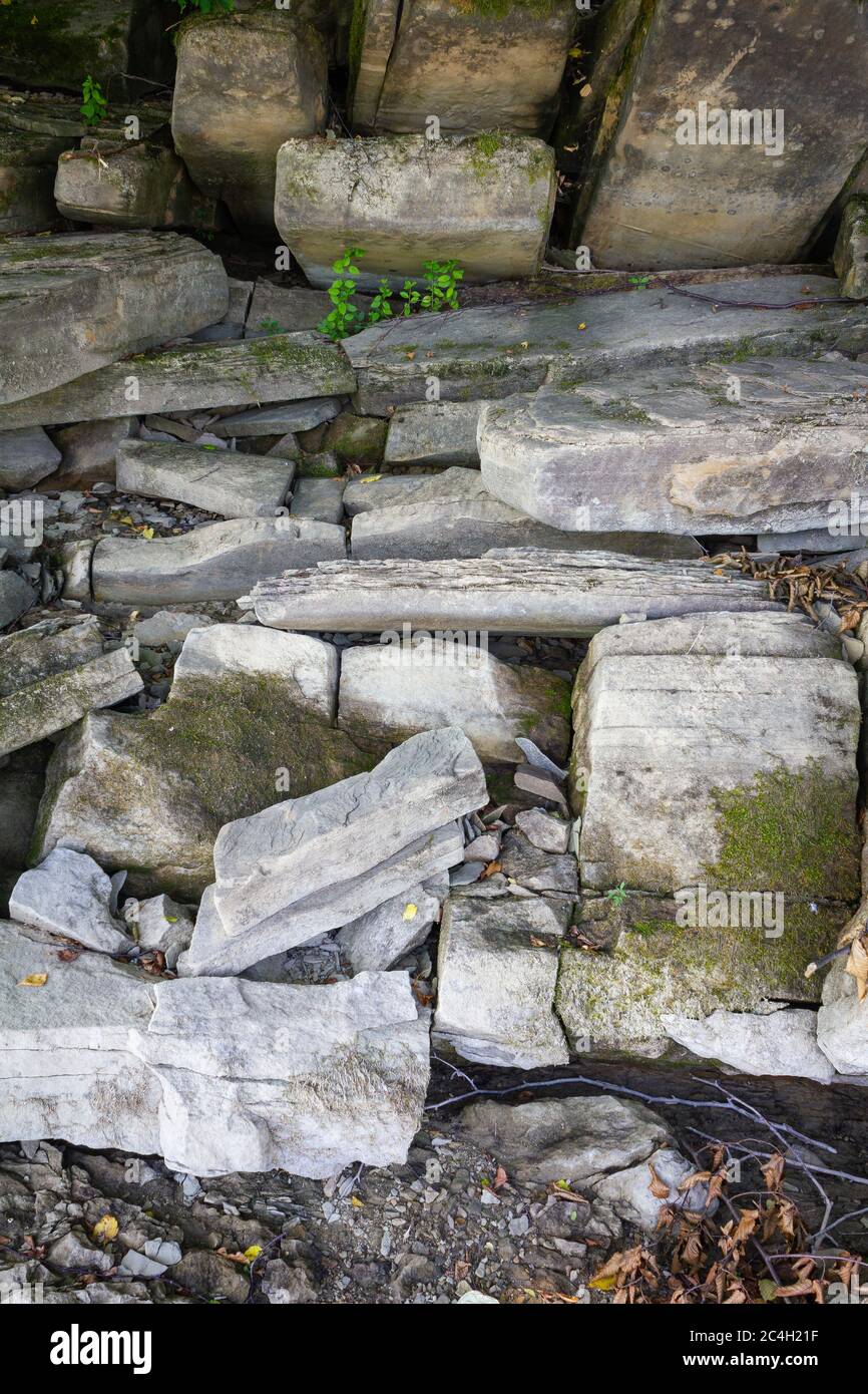 Bieszczady Mountains, Poland. Solina Lake. Rocks on the shores of Lake ...