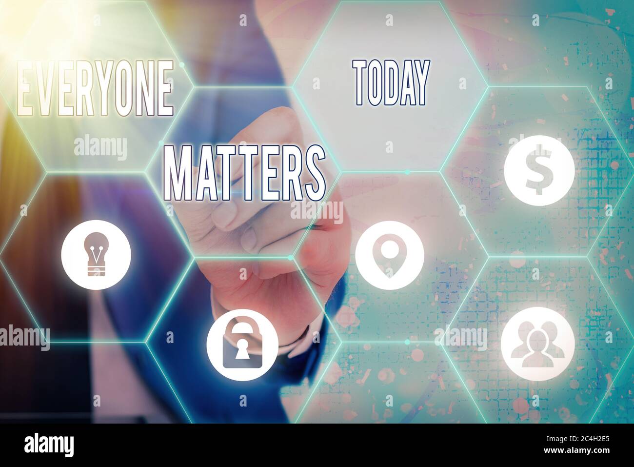 Writing note showing Everyone Matters. Business concept for listen to ...