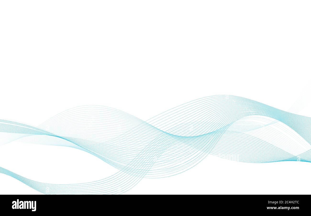 Blend abstract blue wave vector on white background illustration Stock ...