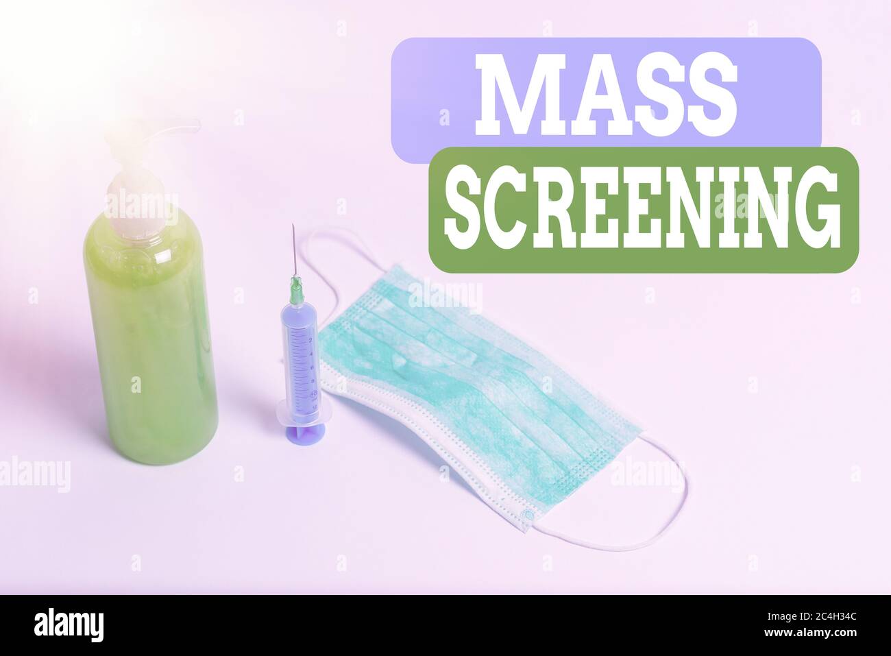 Writing note showing Mass Screening. Business concept for health ...