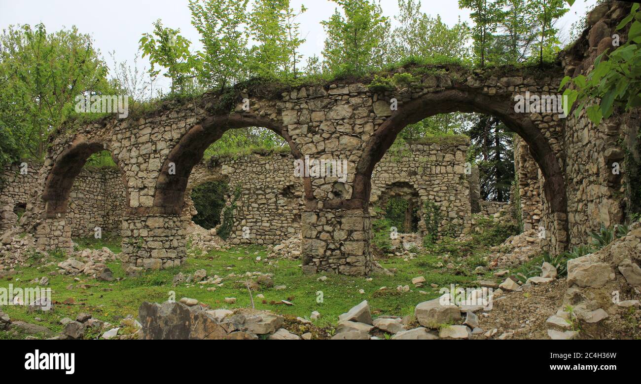 Georgia Old ruins in the forest. In the spring Stock Photo - Alamy