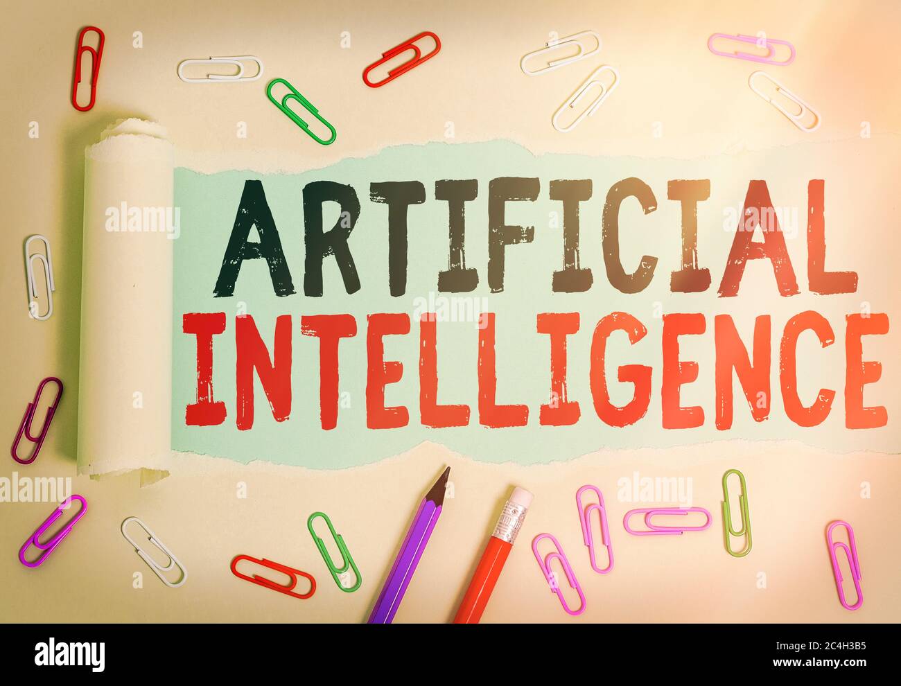 Handwriting text Artificial Intelligence. Conceptual photo programmed ...